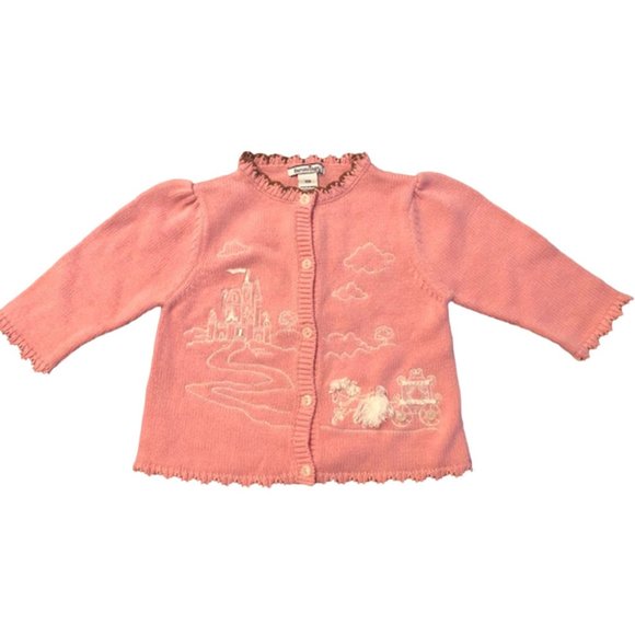 Hartstrings | Shirts & Tops | Hartstring Pink Cardigan With Castle Nwt ...
